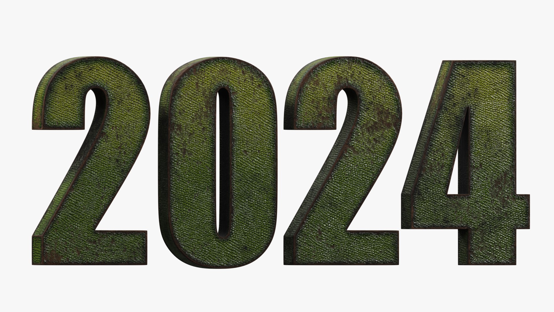 2024 GREEN WOODEN DRAGON - Stylized 3D Text Collection 3D - TurboSquid ...