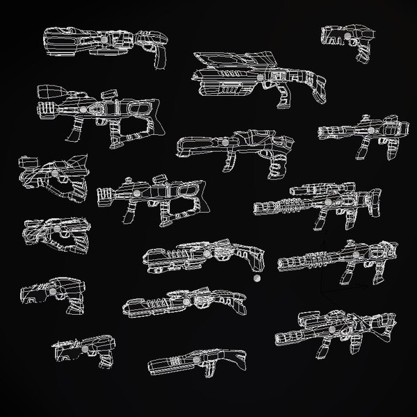 3d weapons model