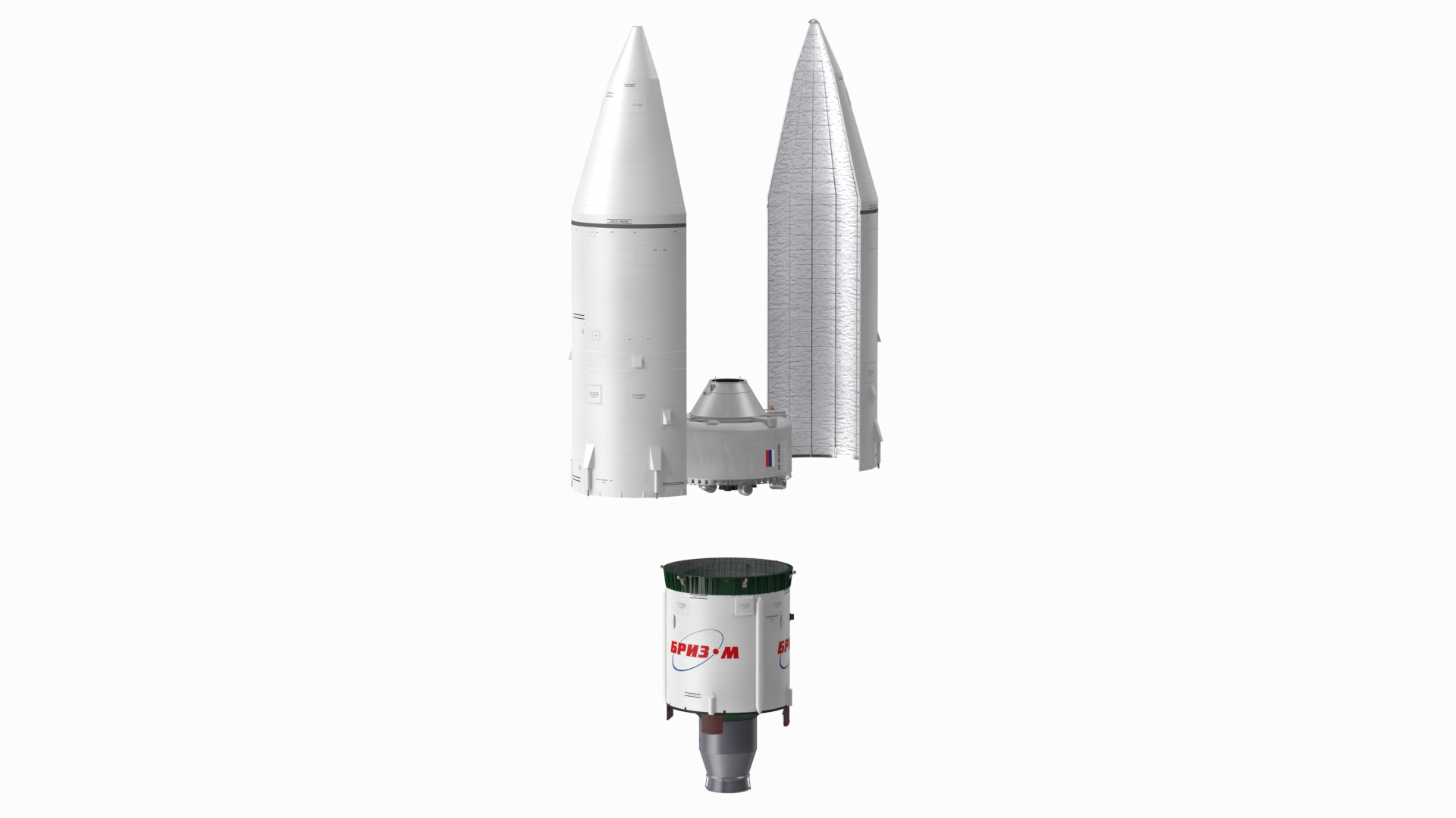Proton M Rocket Stage 3 With Breeze-M 3D - TurboSquid 1766803