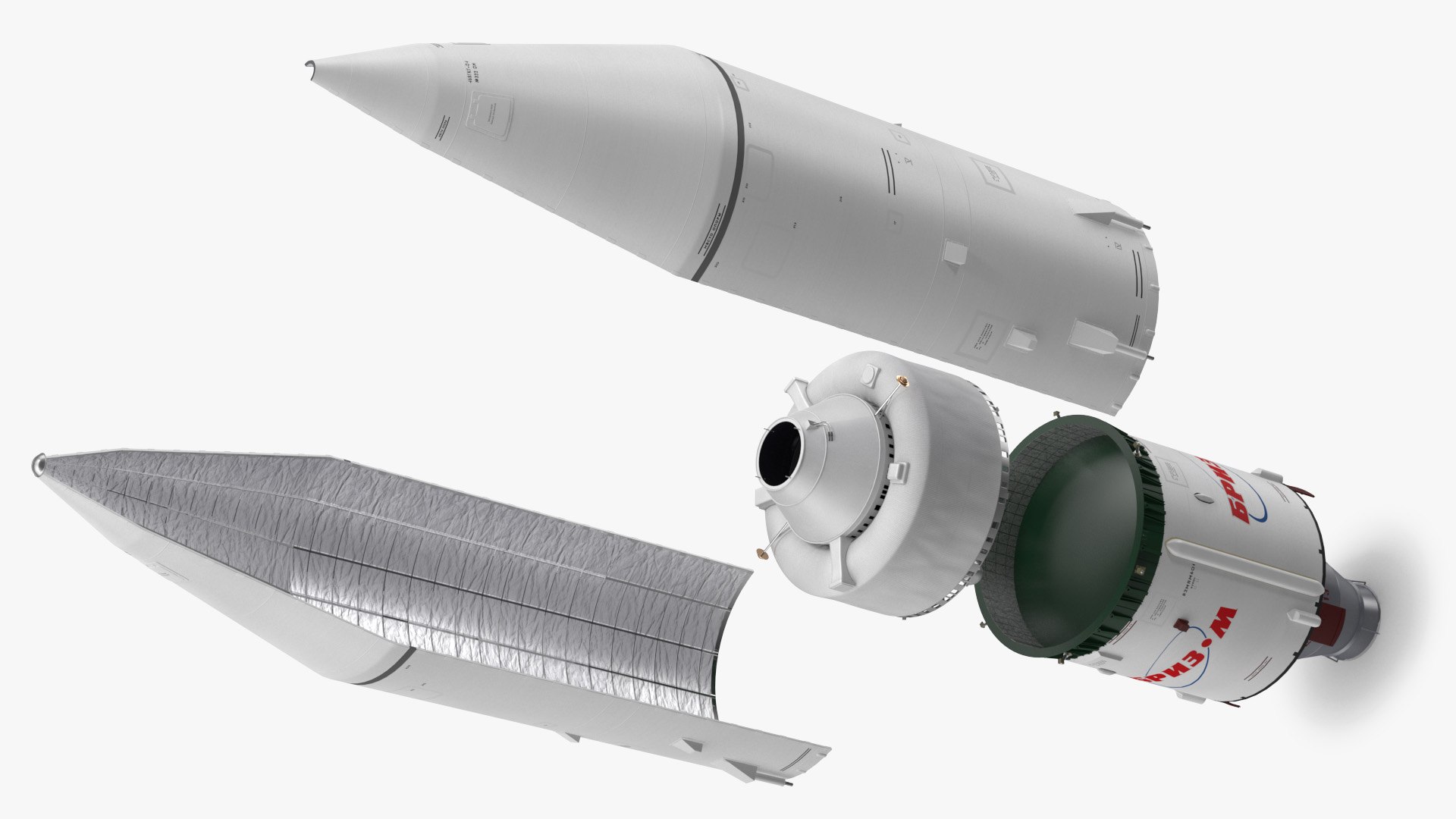 Proton M Rocket Stage 3 with Breeze-M 3D - TurboSquid 1766803