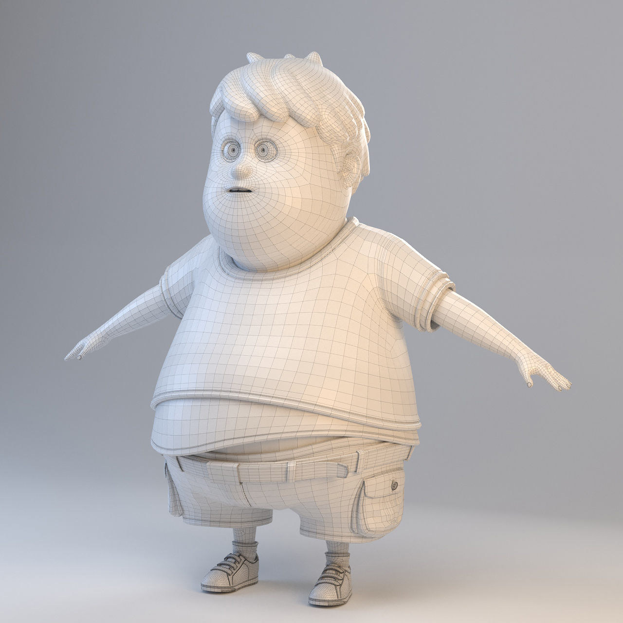 3D model cartoon teenage fat boy - TurboSquid 1582286