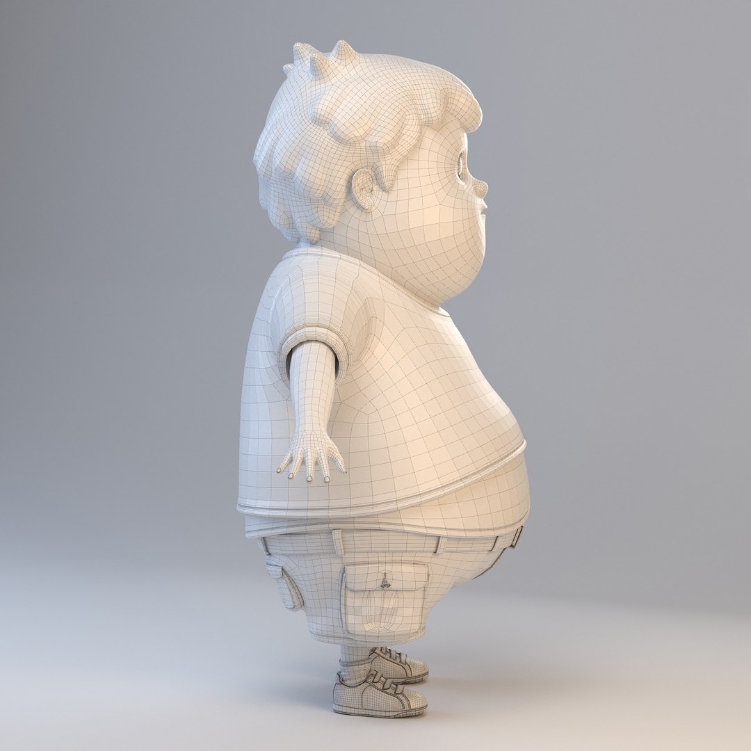 3D Model Cartoon Teenage Fat Boy - TurboSquid 1582286