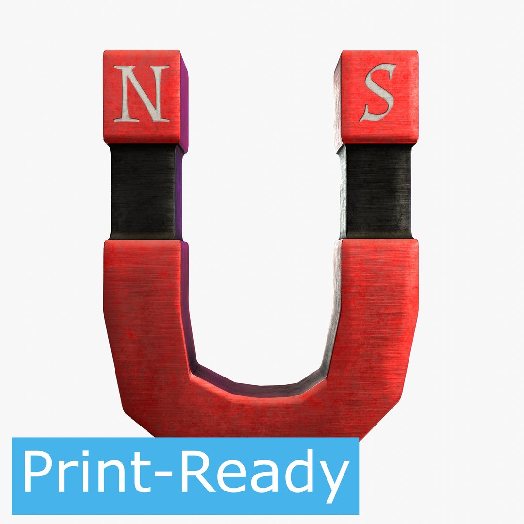 Free Stylized Magnet - Red 3D - TurboSquid 1962104