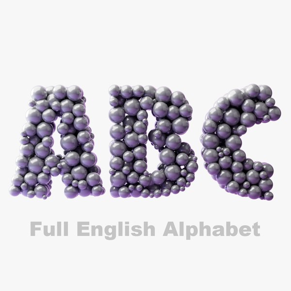modelo 3d Alfabeto de letras de esfera - TurboSquid 1877560