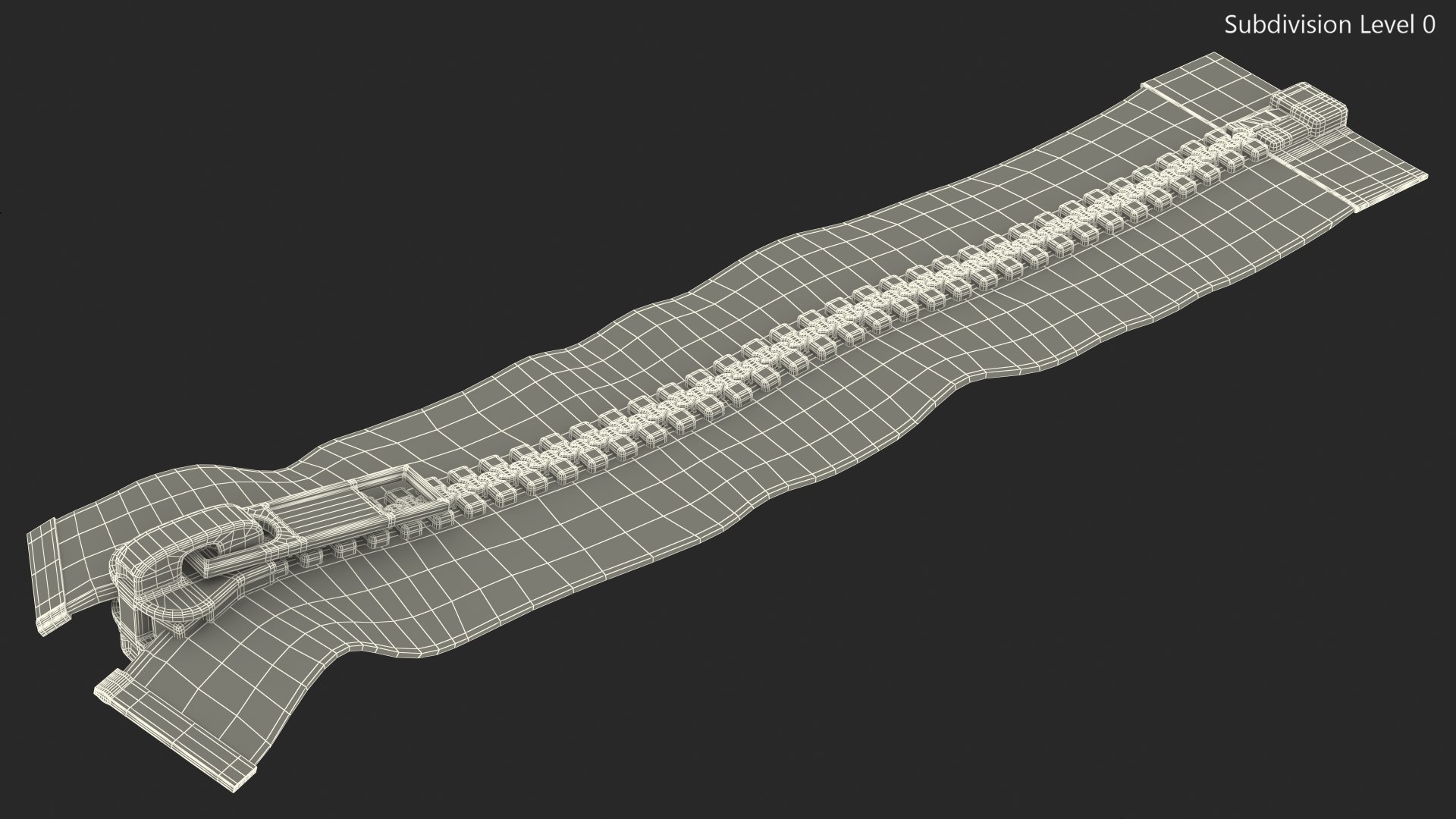 Two Sided Plastic Zipper Closed Red 3D Model - TurboSquid 1793865