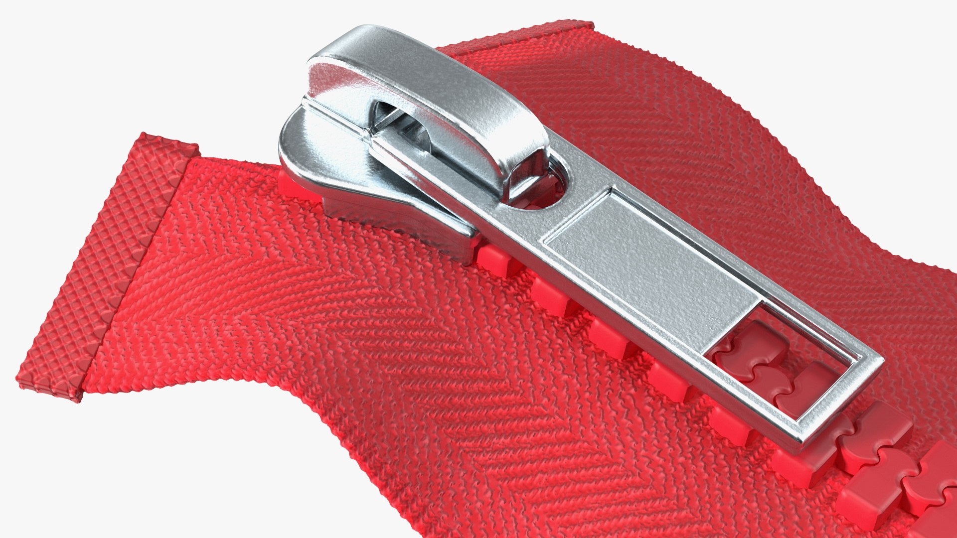 Two Sided Plastic Zipper Closed Red 3D Model - TurboSquid 1793865