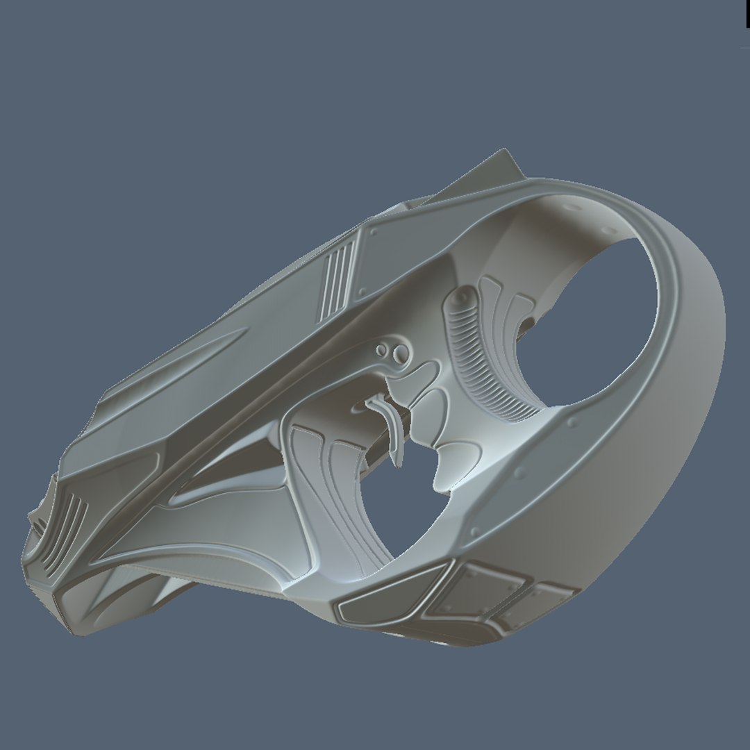 3d futuristic handgun model