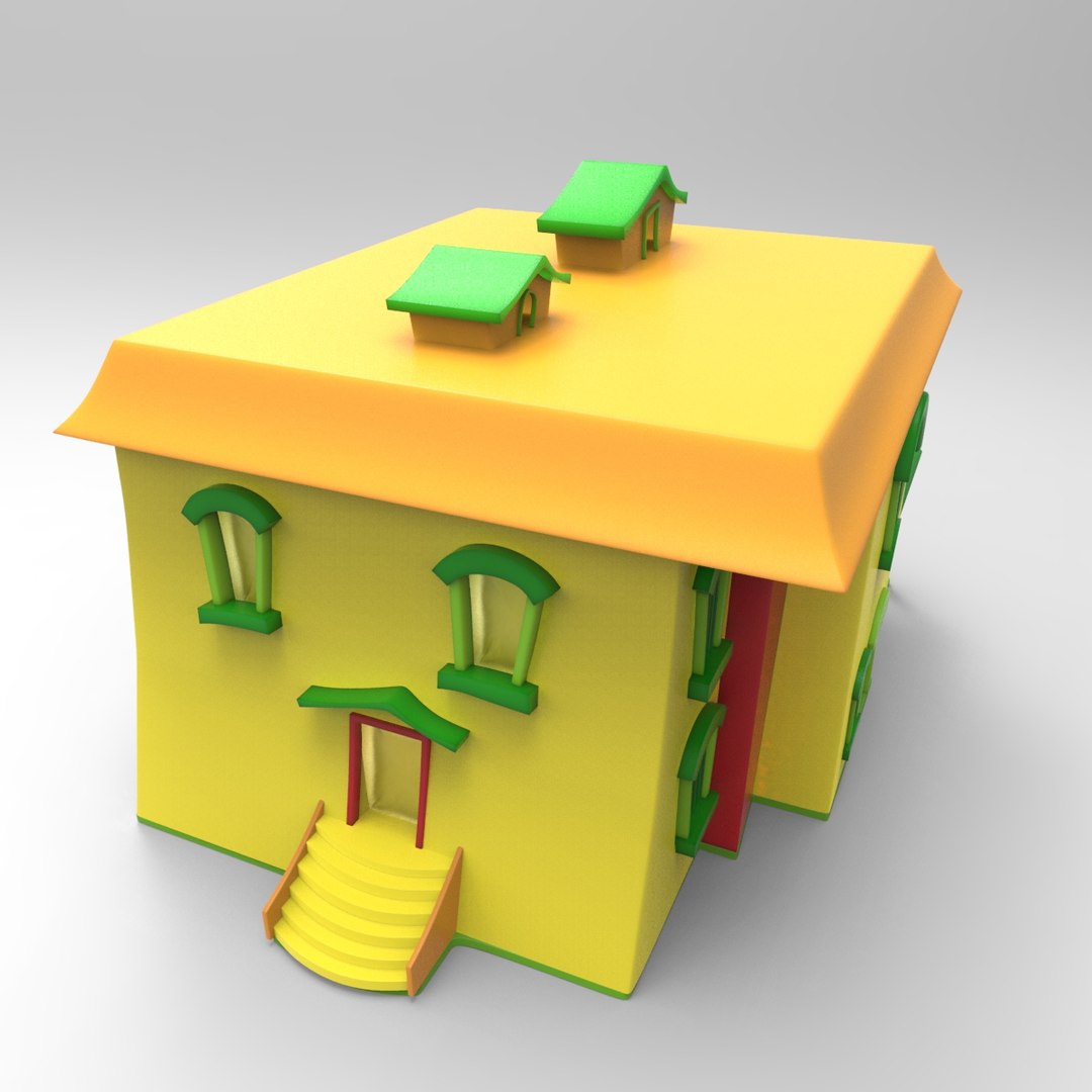 Cartoon House 3d Obj