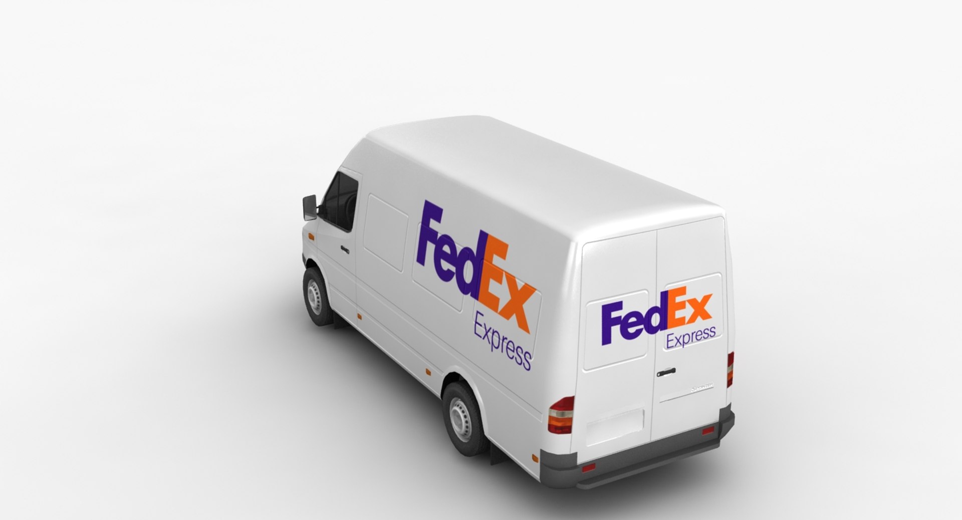 mercedes sprinter fedex 3d 3ds
