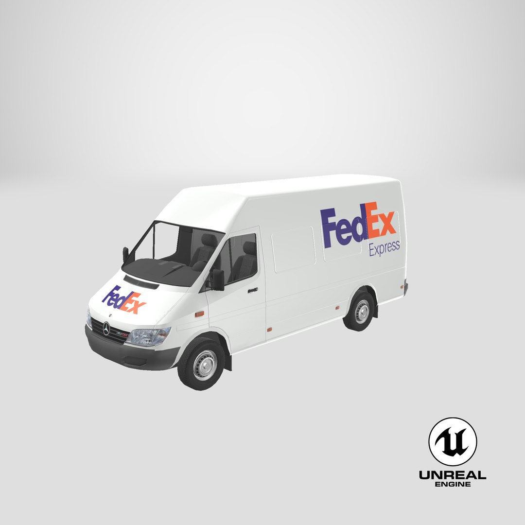 Mercedes Sprinter Fedex 3d 3ds