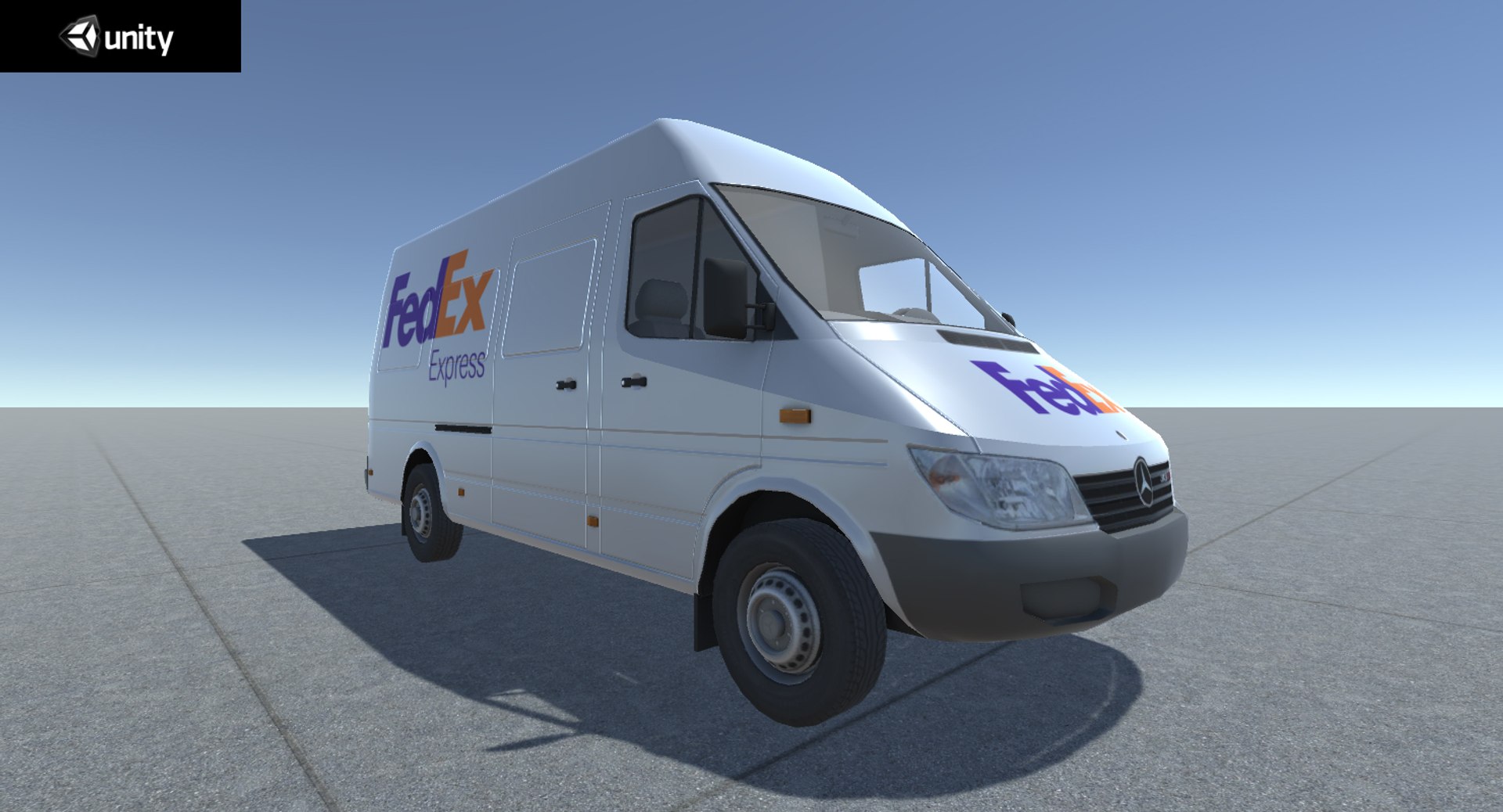 mercedes sprinter fedex 3d 3ds