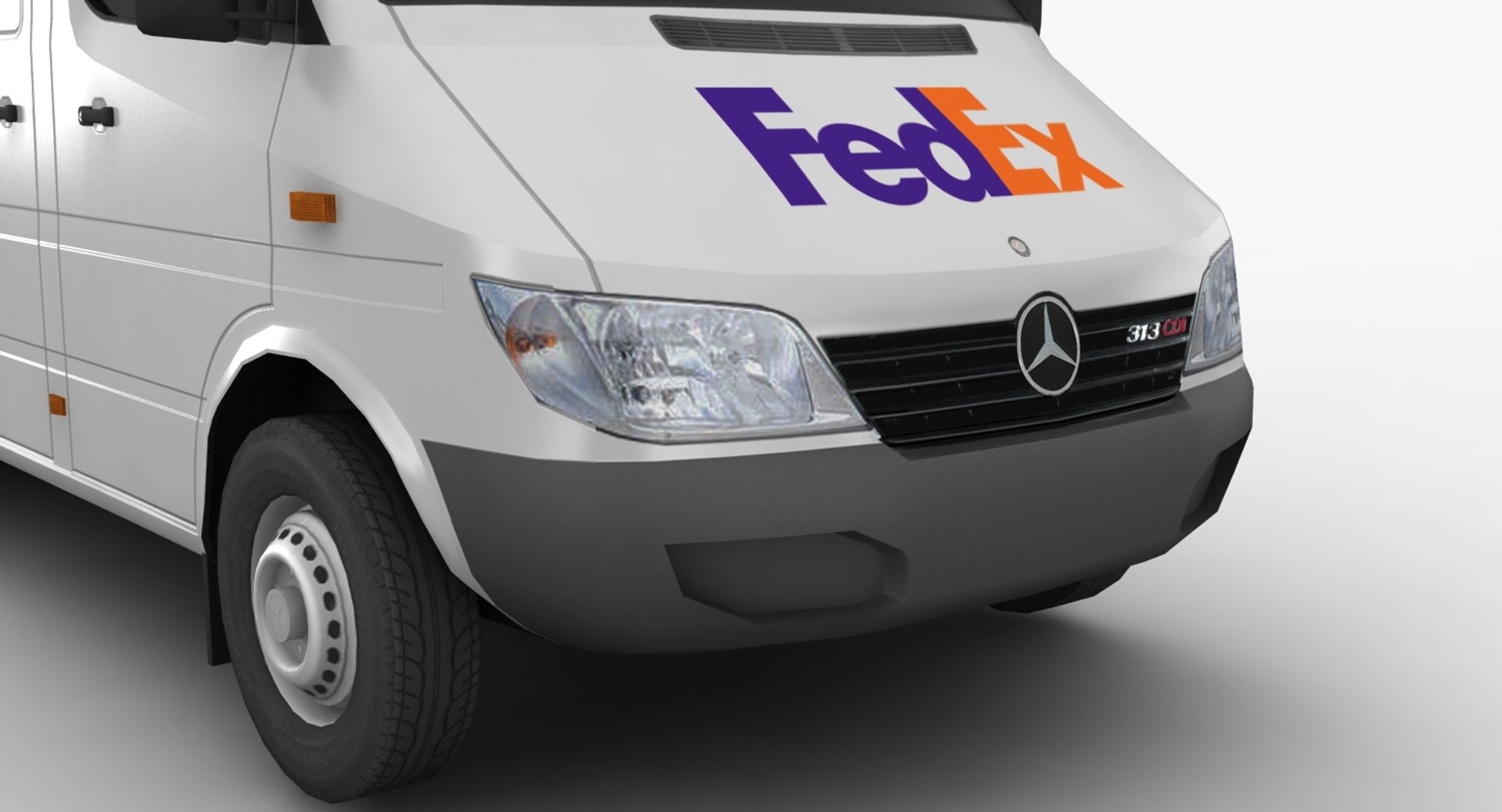 mercedes sprinter fedex 3d 3ds
