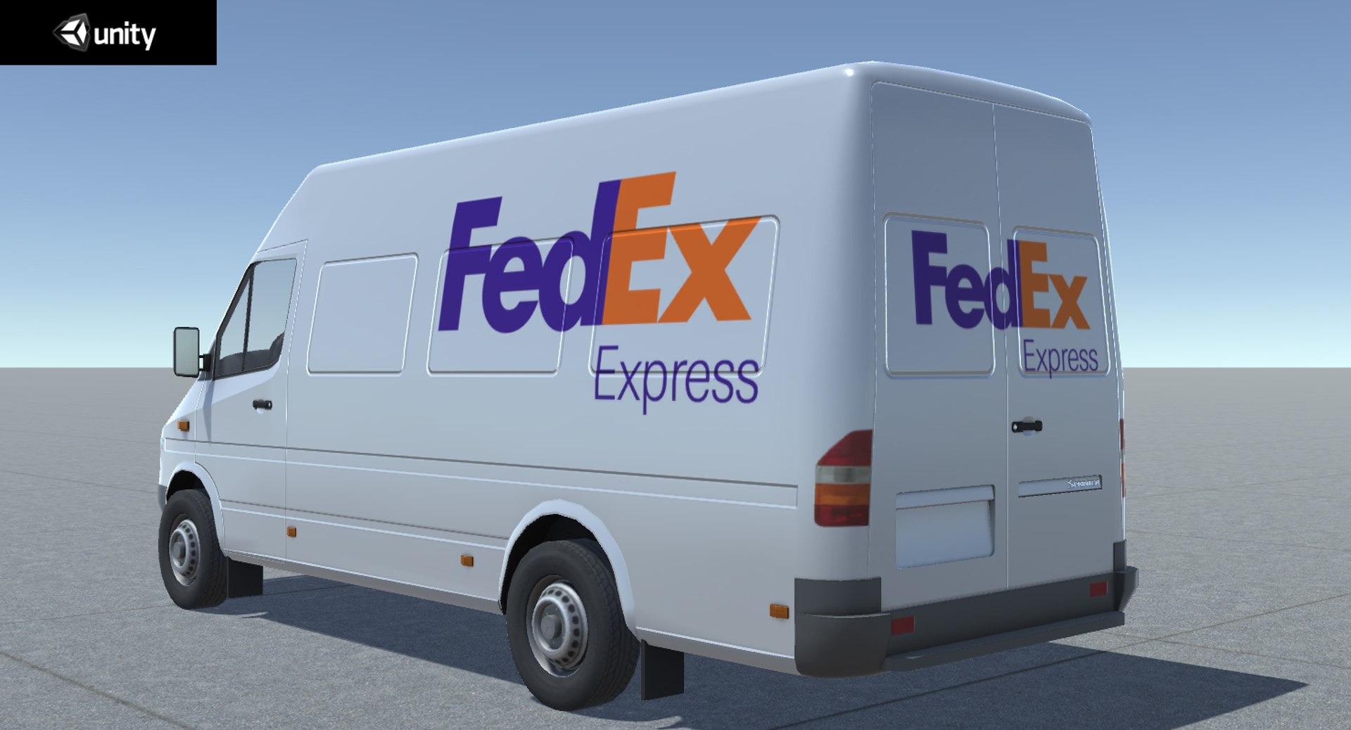 mercedes sprinter fedex 3d 3ds