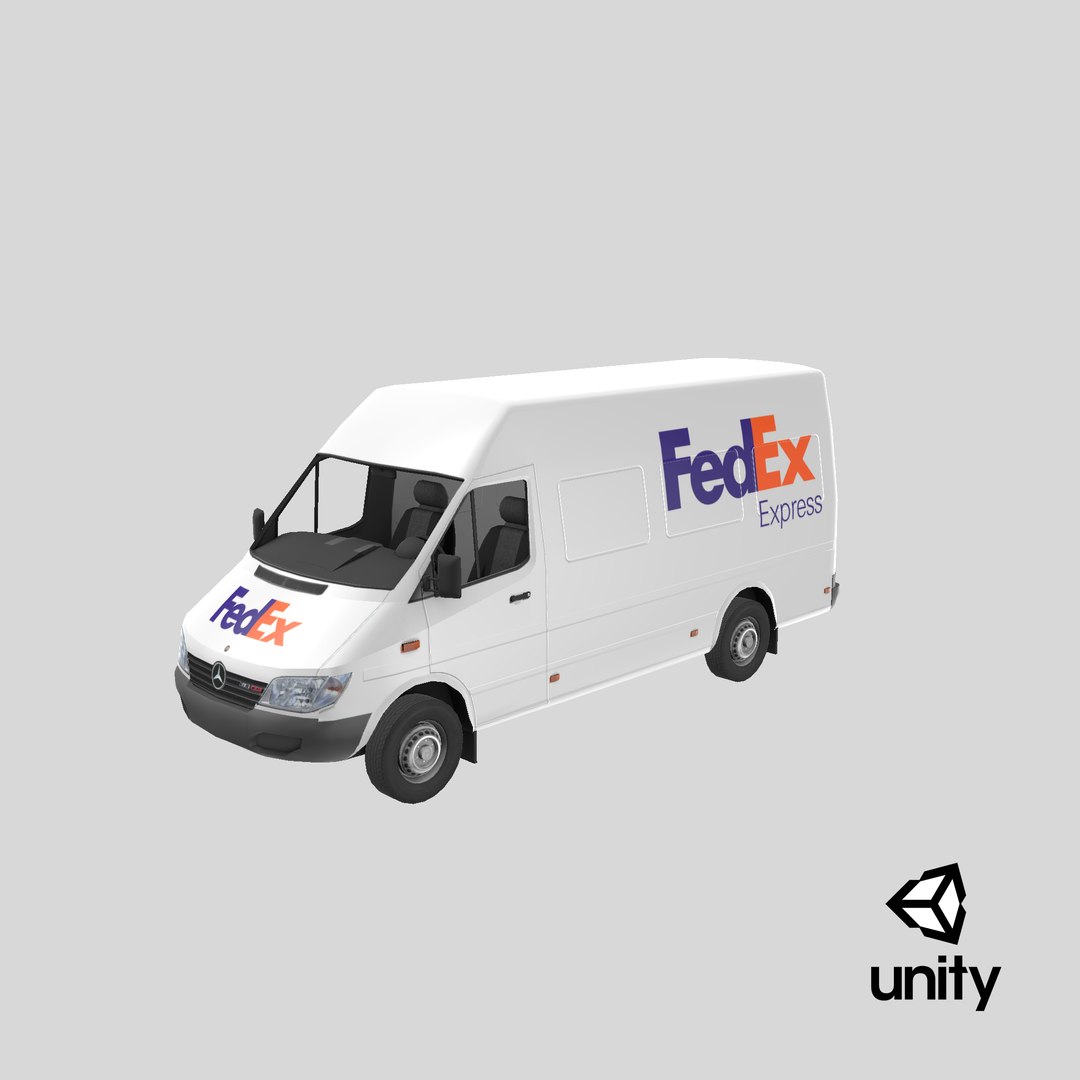 Mercedes Sprinter Fedex 3d 3ds