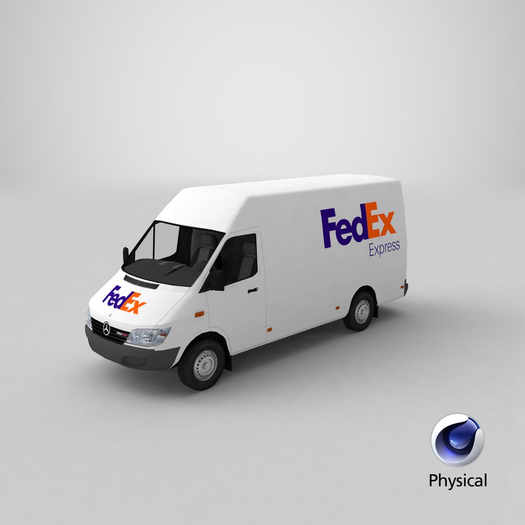 Mercedes Sprinter Fedex 3d 3ds