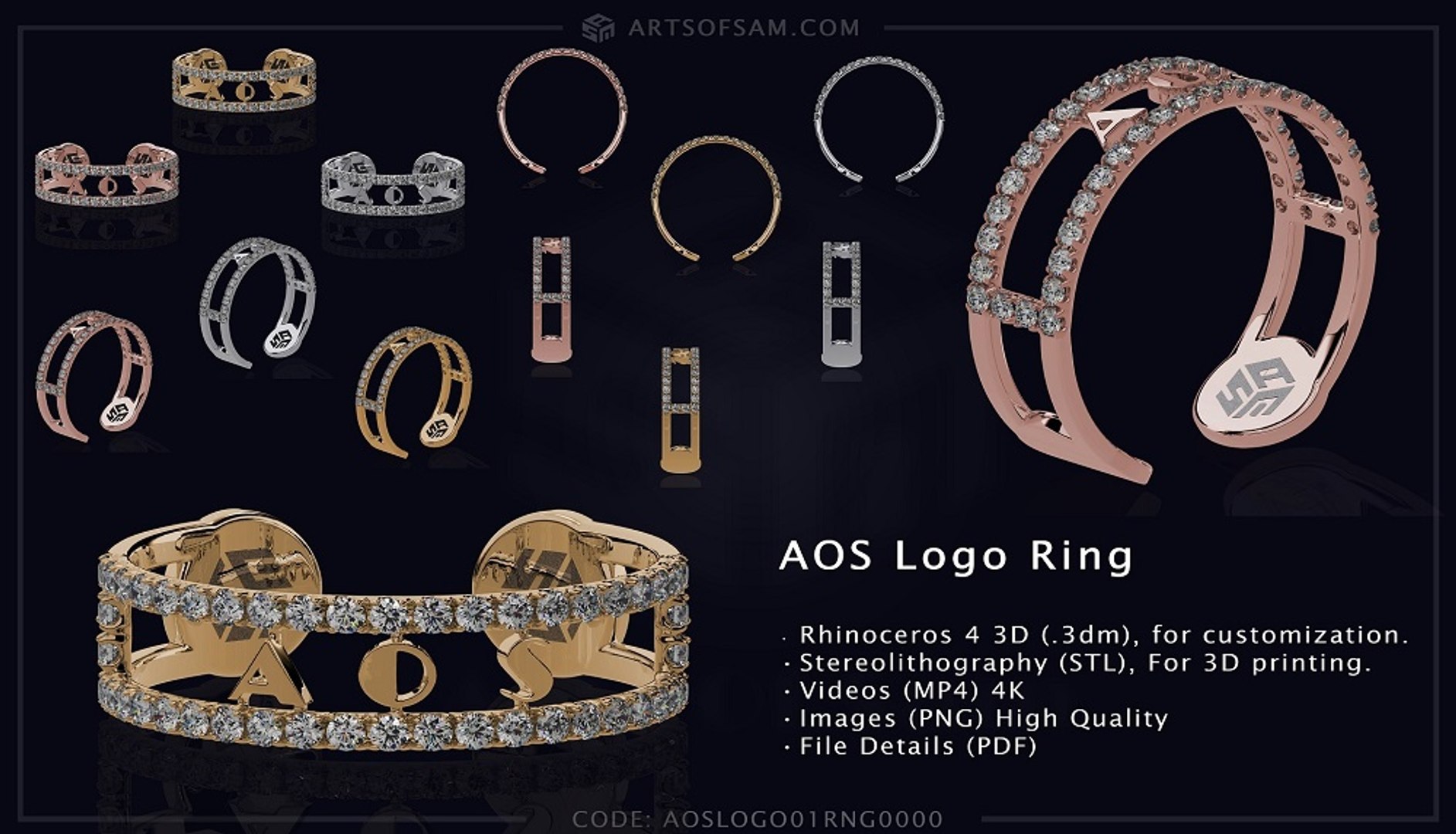 무료 AOS Logo Ring 3D 모델 - TurboSquid 2012072
