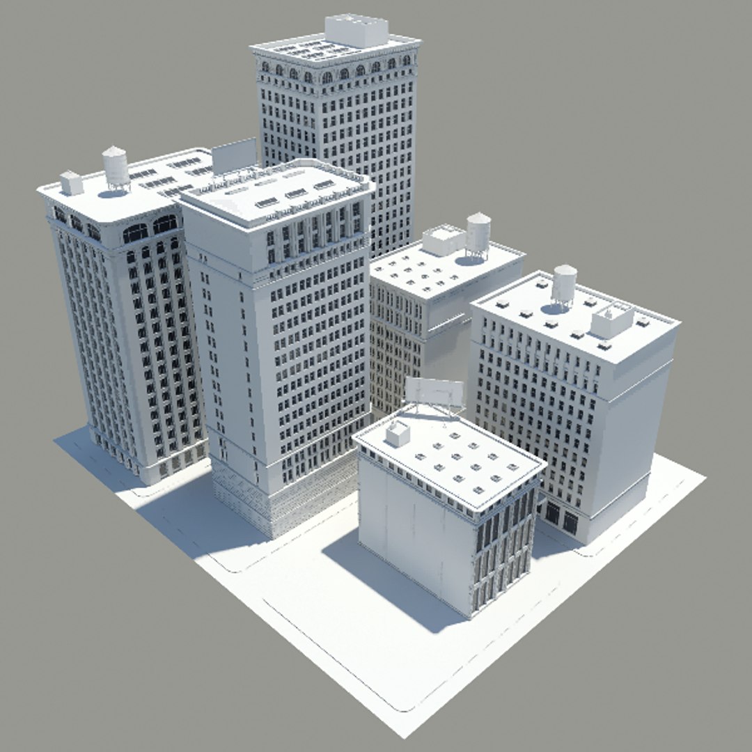 city buildings 3d model