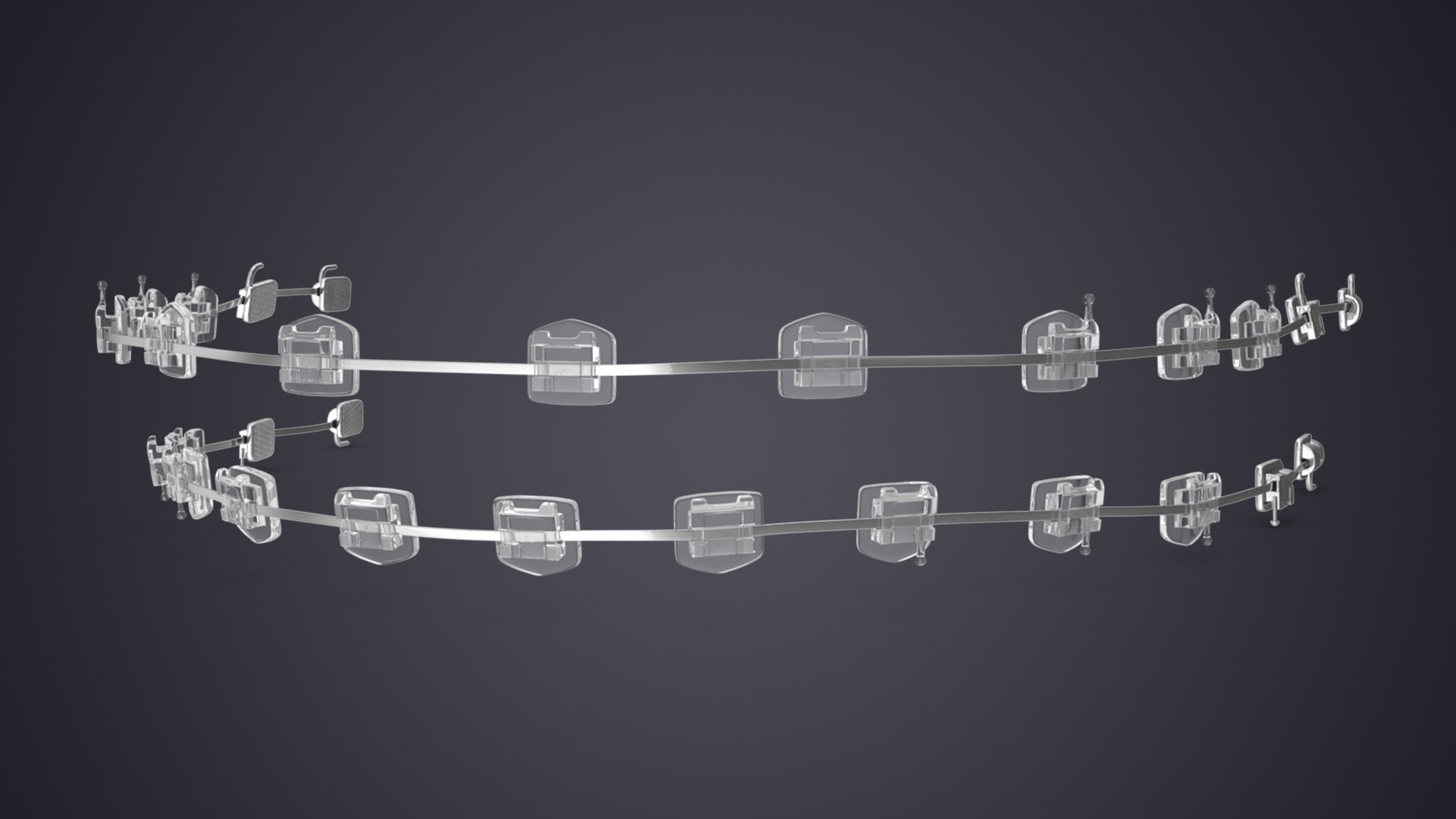 Self Ligating Transparent Dental Braces V02 3D model - TurboSquid 2170240