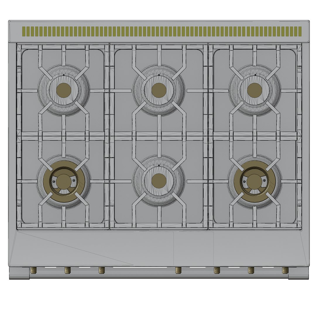 3D Monogram 36 Inch Gas Range With 6 Burners ZGP366NTSS - TurboSquid ...