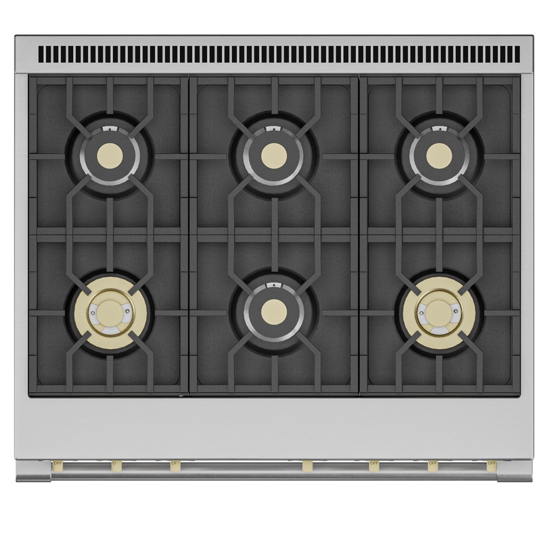 3D Monogram 36 Inch Gas Range With 6 Burners ZGP366NTSS - TurboSquid ...