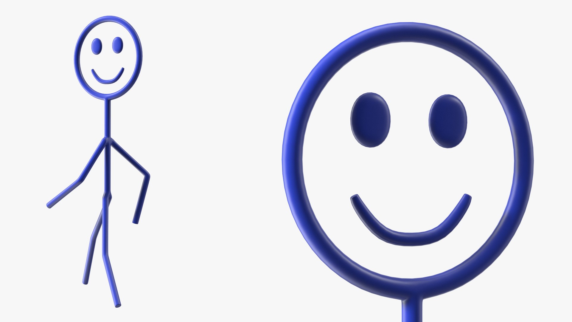 3D Blue Stickman Walking Pose model - TurboSquid 2086200