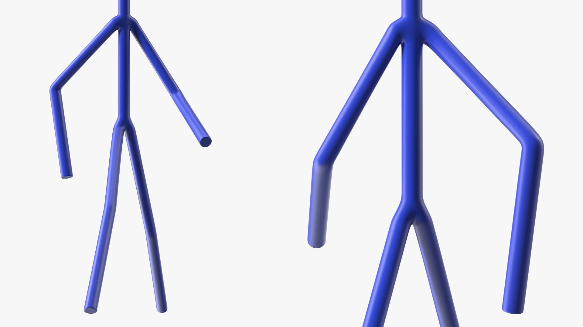 3D Blue Stickman Walking Pose model - TurboSquid 2086200