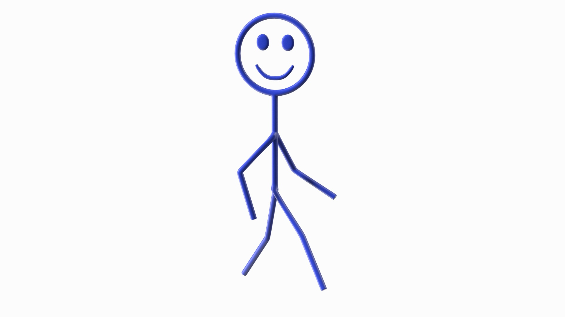 3D Blue Stickman Walking Pose model - TurboSquid 2086200