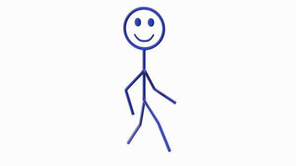 modelo 3d Blue Stickman Walking Pose - TurboSquid 2086200