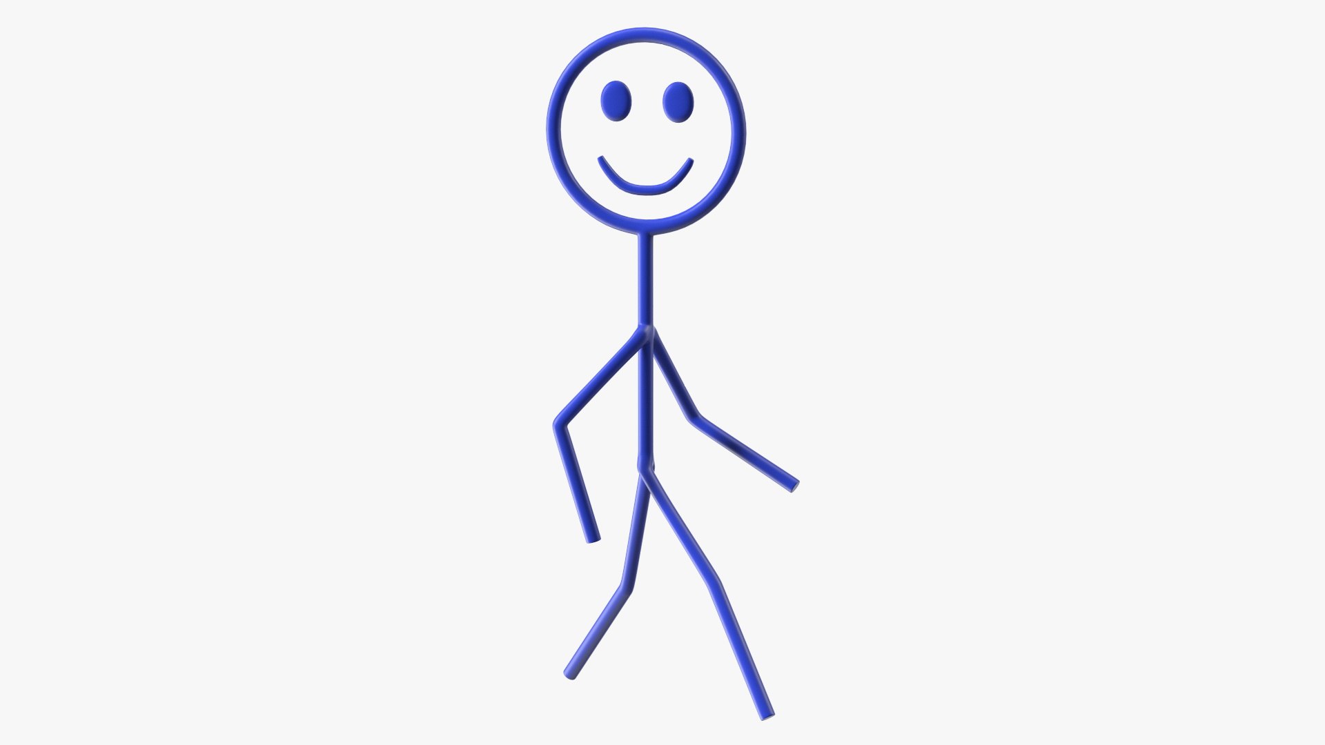 3D Blue Stickman Walking Pose model - TurboSquid 2086200
