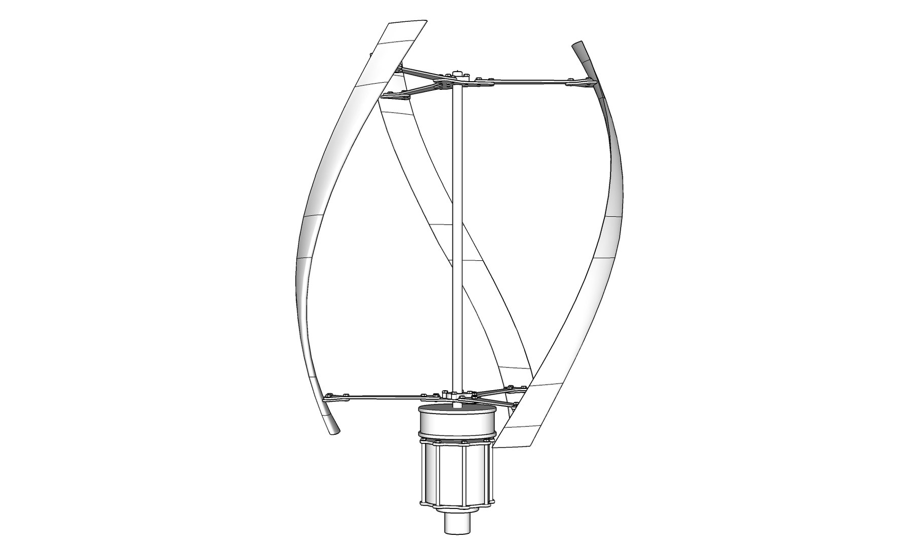 3D Vertical Wind Turbine Model - TurboSquid 2123471