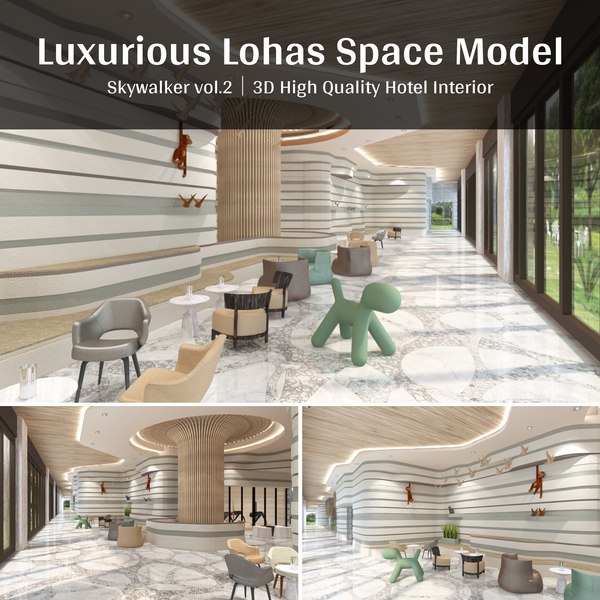 Luxury Hotel Interior Scenes-Lohas space3D模型 - TurboSquid 1978847