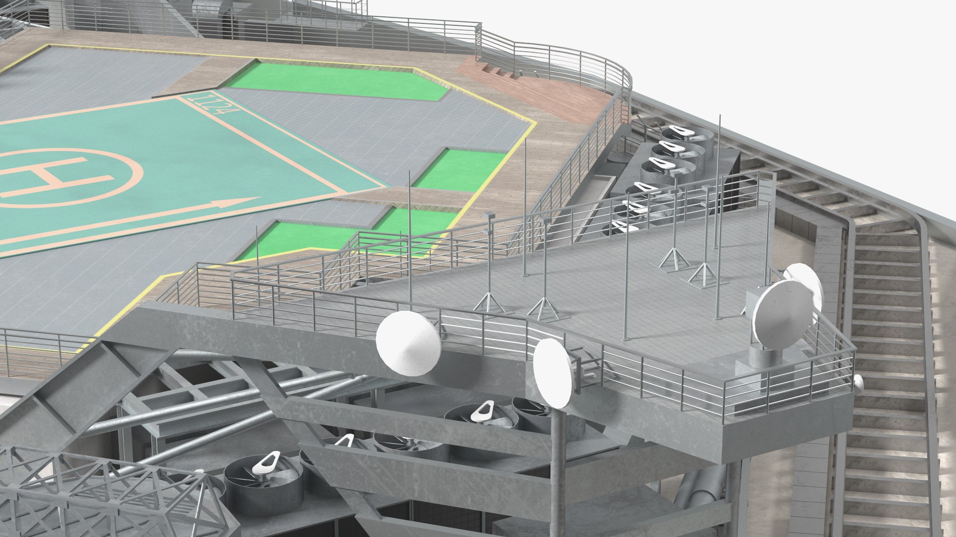 Rooftop Helipad 3D model - TurboSquid 1878029