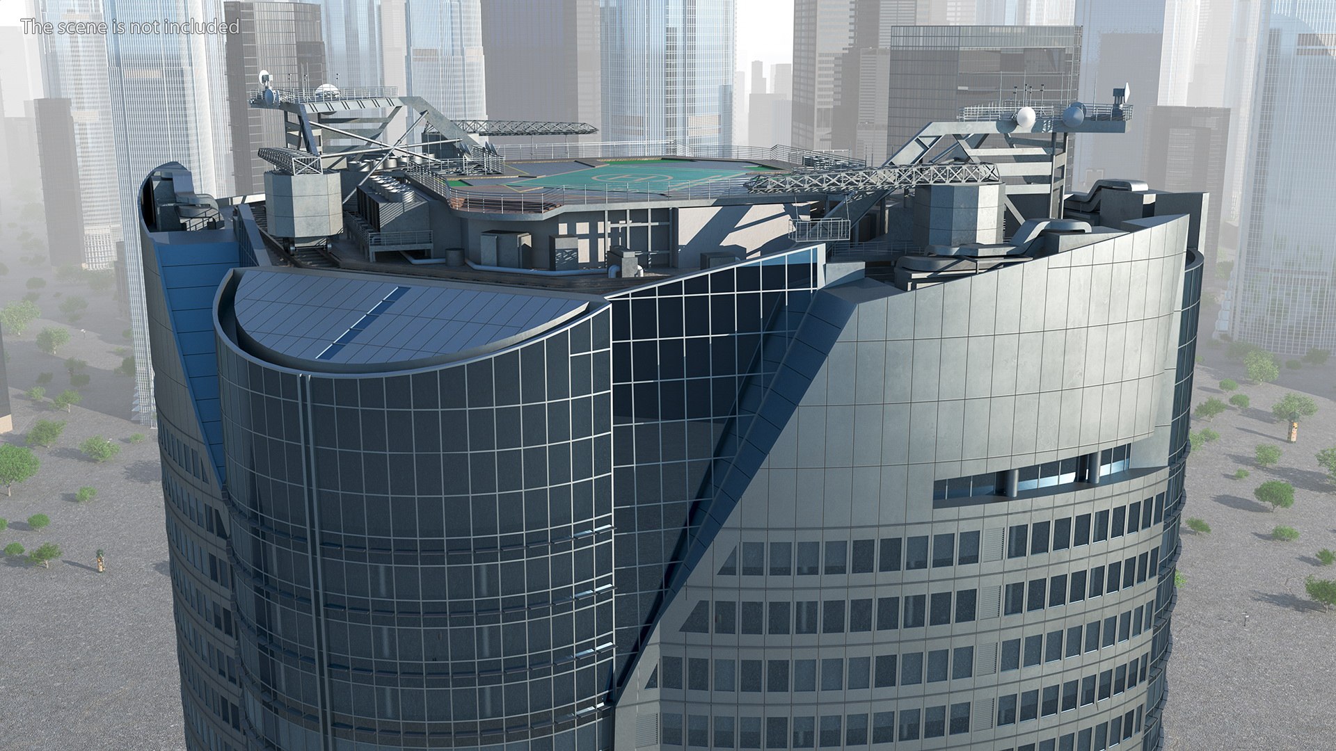 Rooftop Helipad 3D Model - TurboSquid 1878029