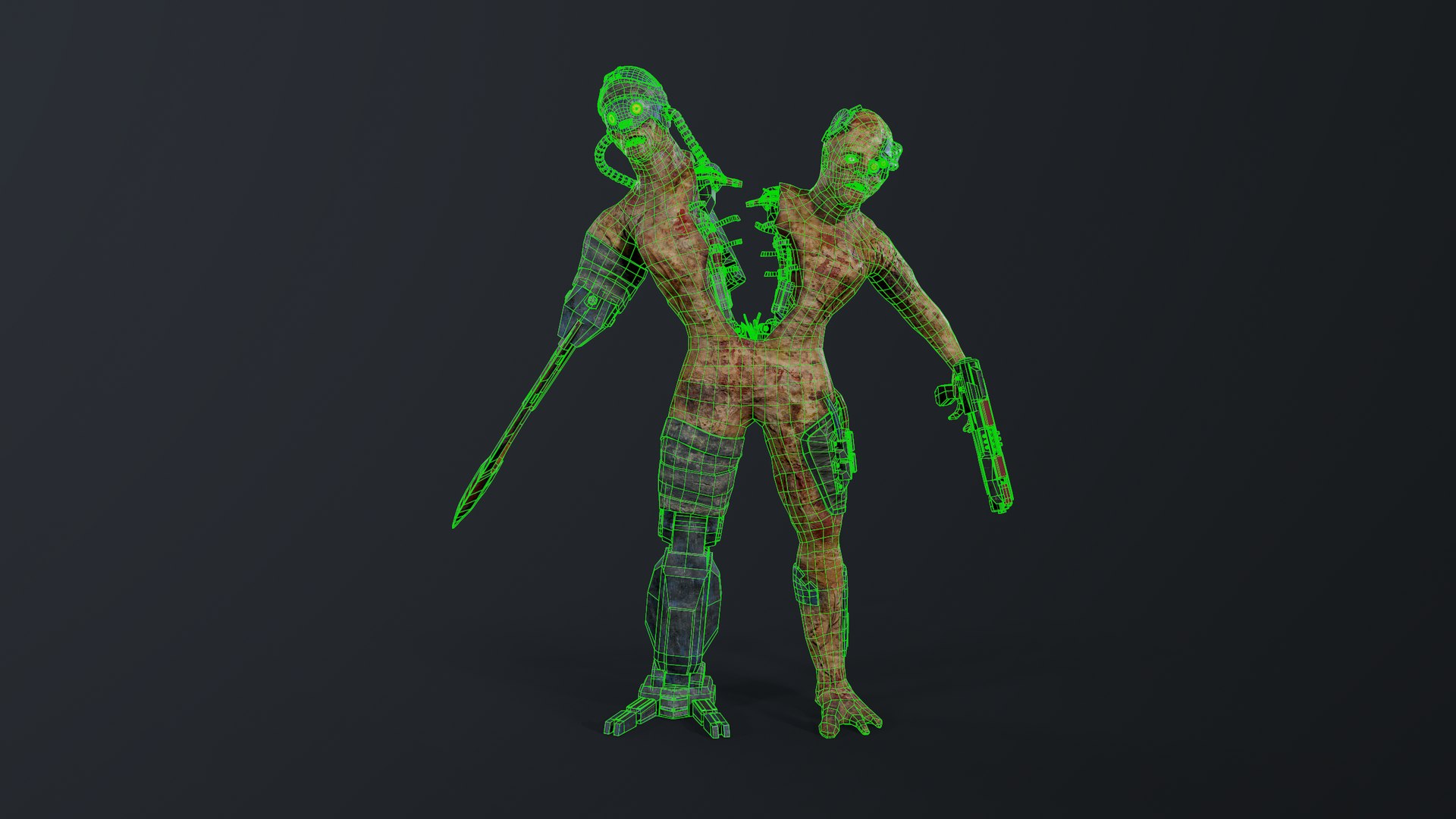 3D Cyber Monsters Model - TurboSquid 1497098