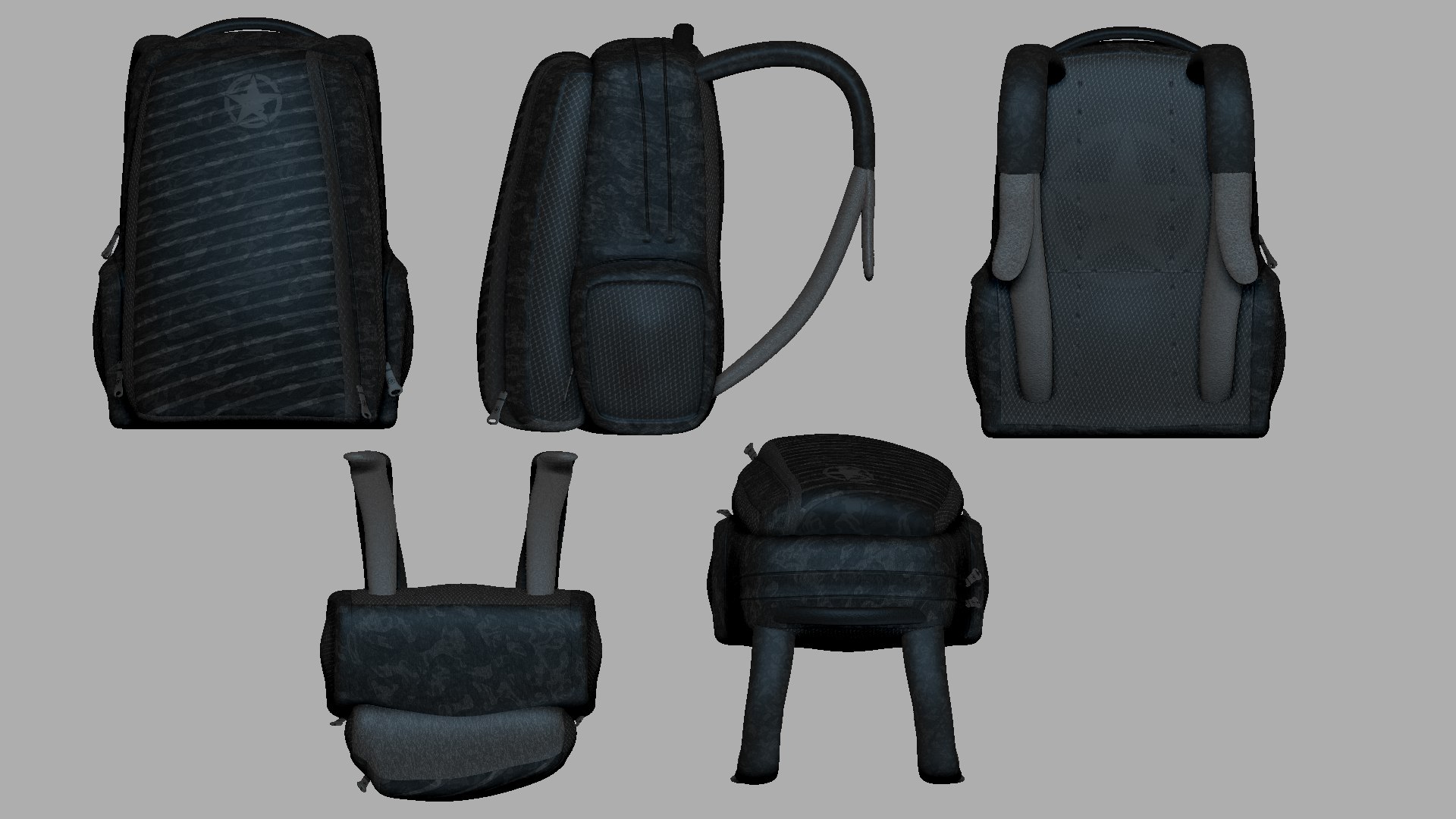 Camouflage Backpack - Character 3D Model - TurboSquid 1648439