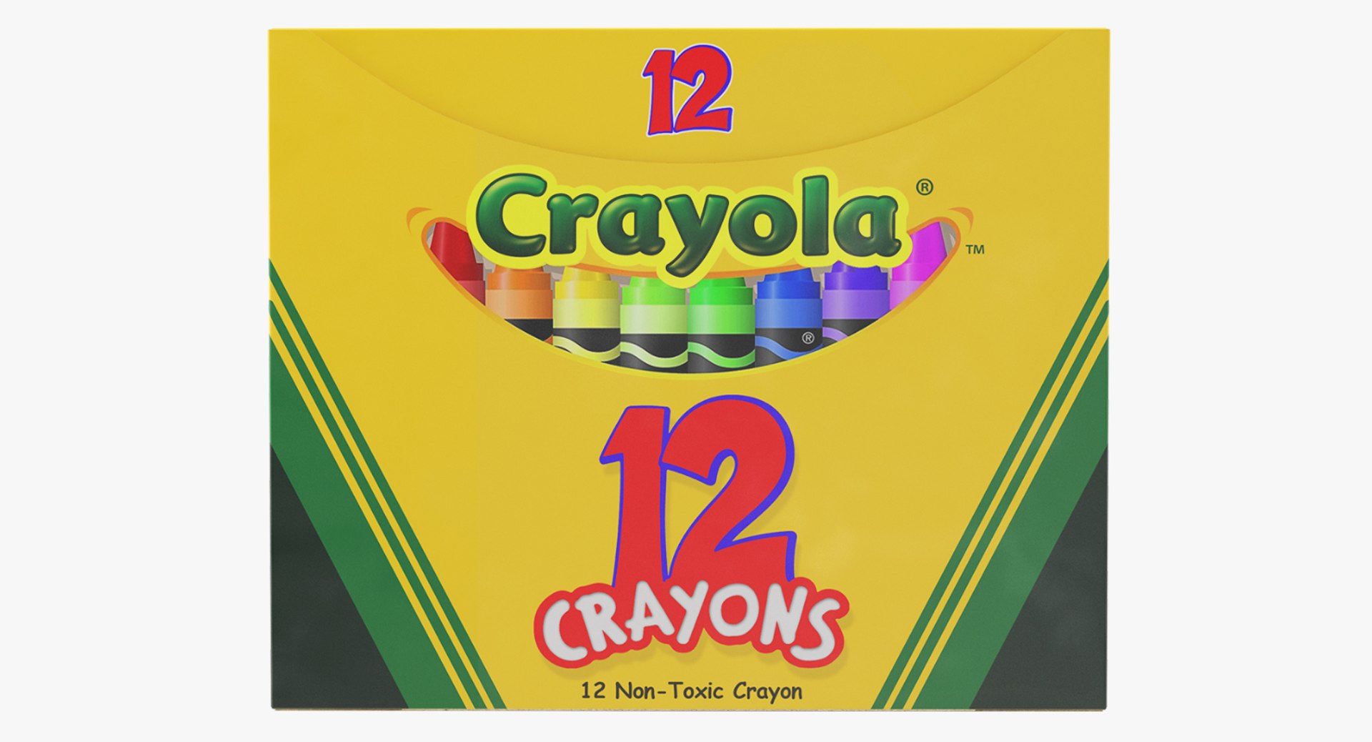 Crayons Box 12 Count Model - TurboSquid 1288580