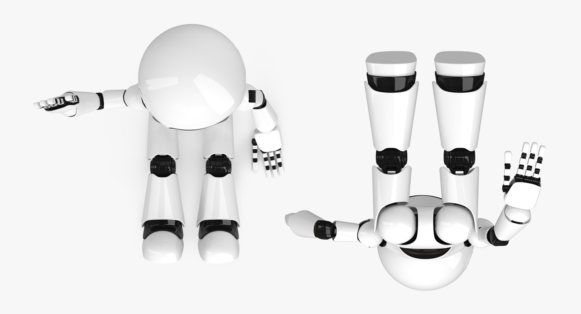 3D White Robot Model - TurboSquid 1159560