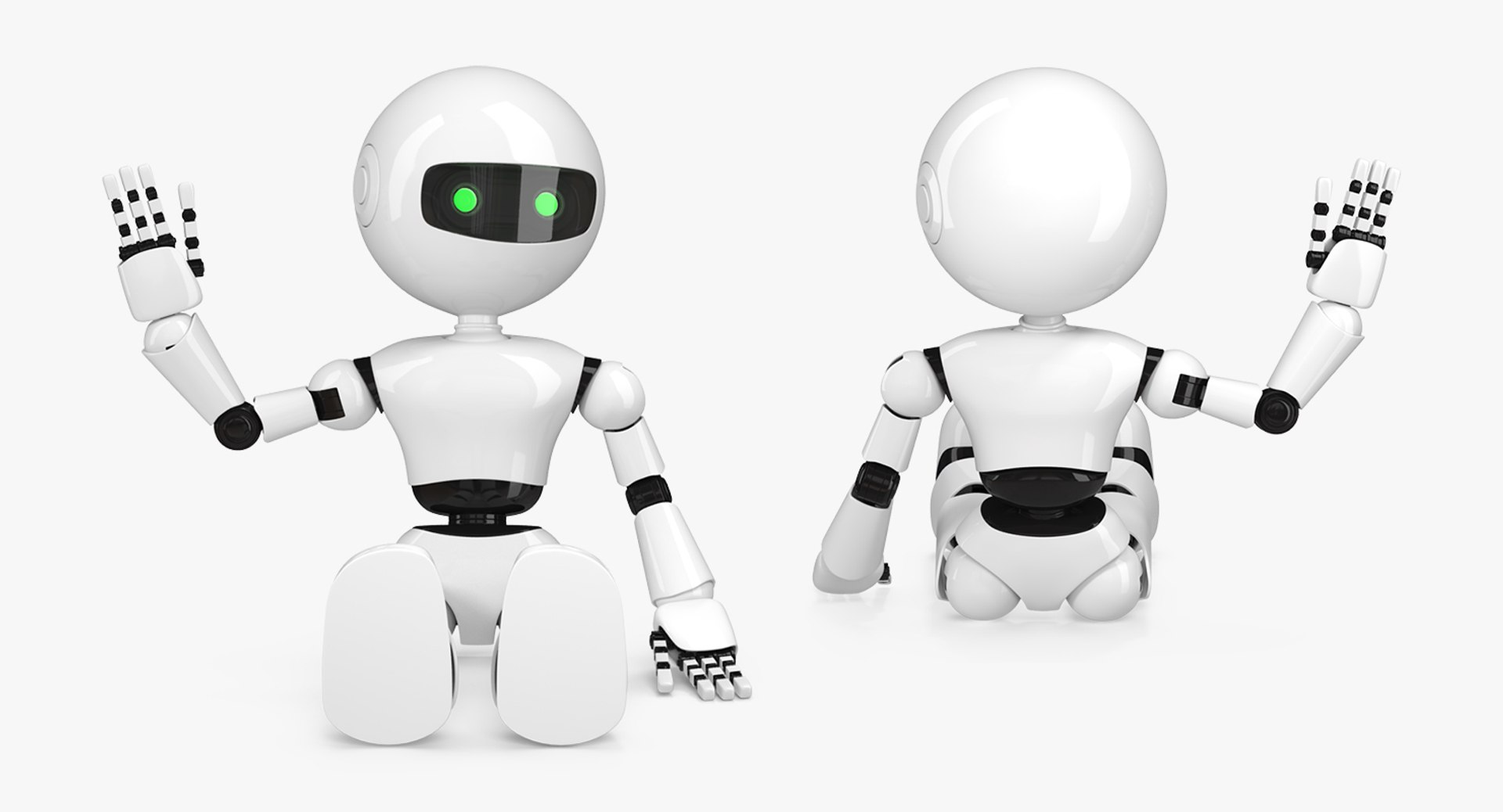 3D White Robot Model - TurboSquid 1159560