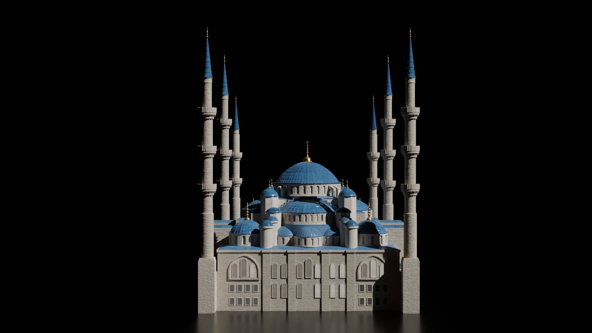 Blue Mosque 3D Model - TurboSquid 2101648