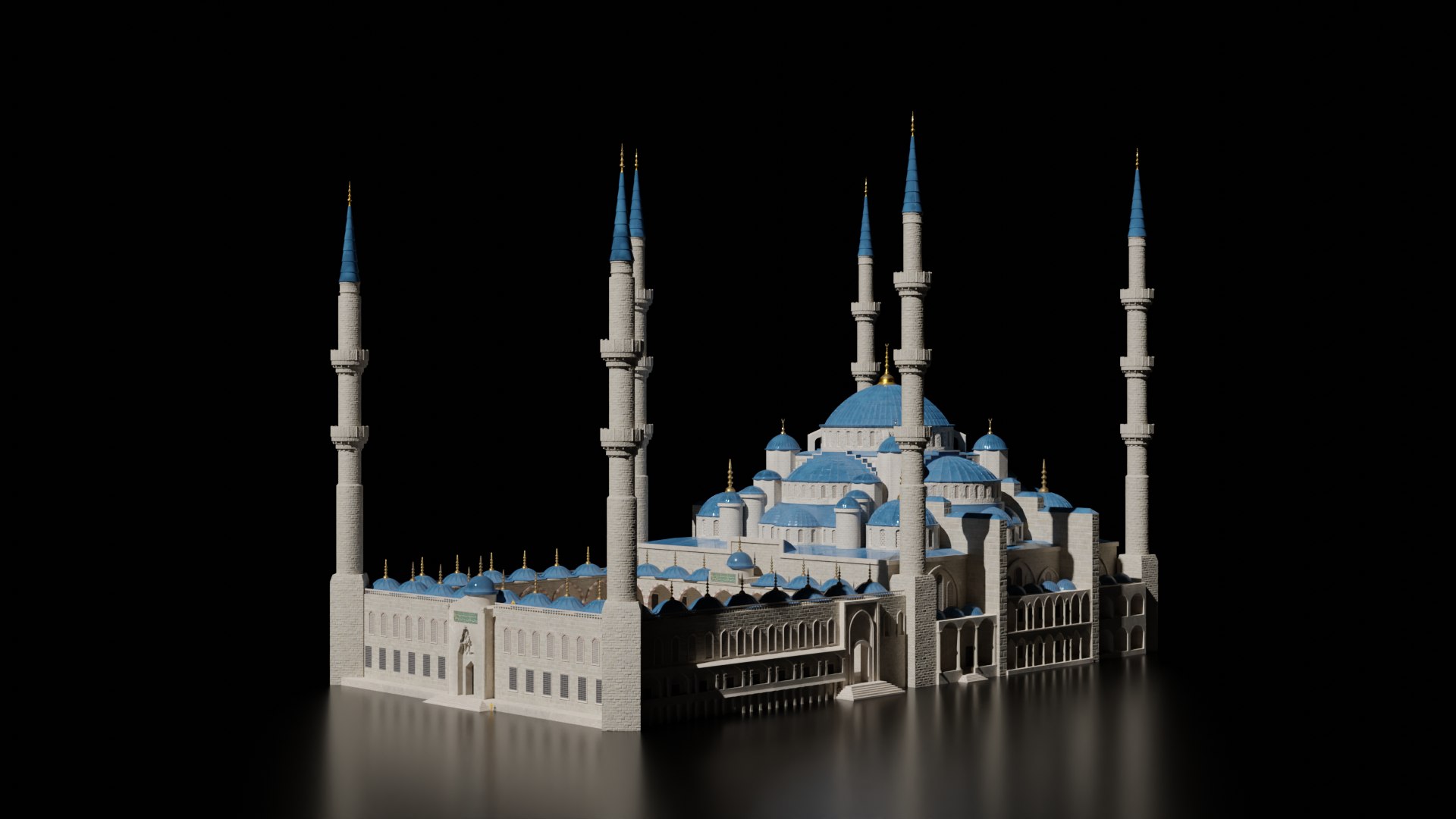Blue Mosque 3D Model - TurboSquid 2101648