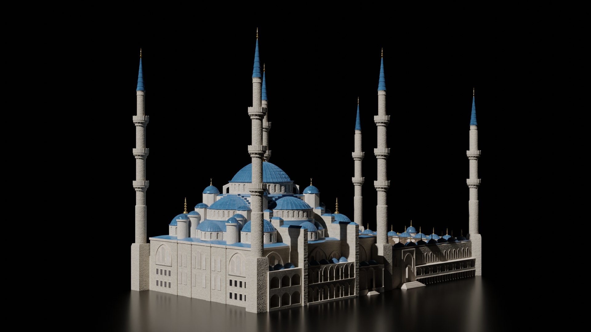 Blue Mosque 3D Model - TurboSquid 2101648