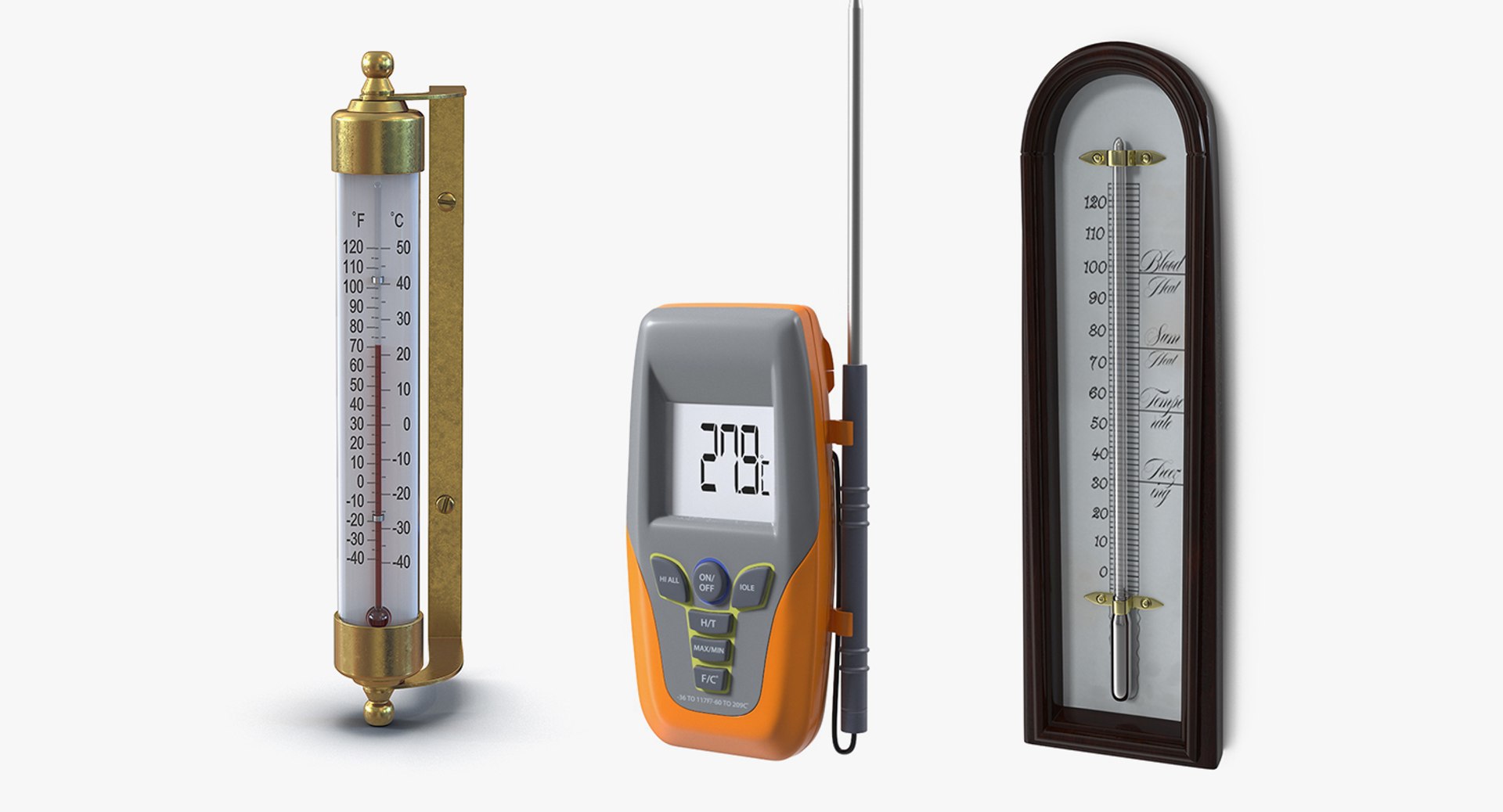 3D Atmospheric Thermometers Collection - TurboSquid 1920294