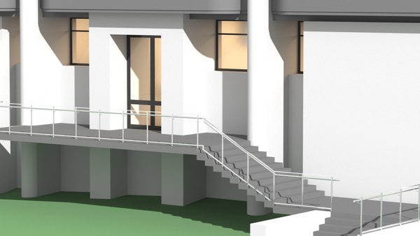 3D one-storey public building - TurboSquid 1837846