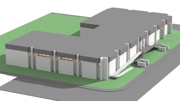 3D one-storey public building - TurboSquid 1837846