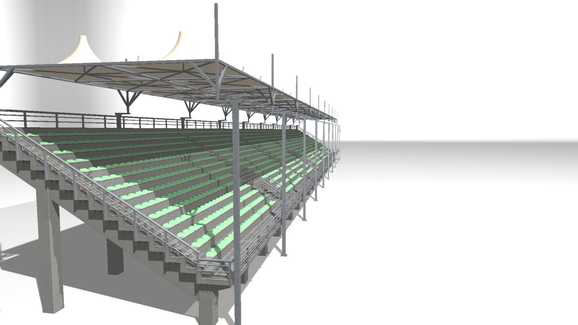 3D Grandstand Imola Parasol Type - TurboSquid 2090474
