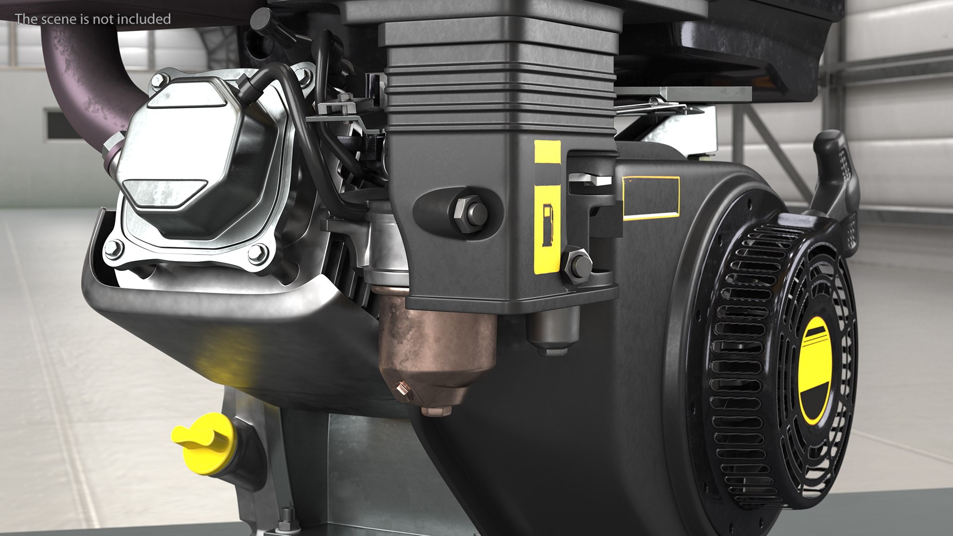 3D horizontal shaft gas engine model - TurboSquid 1651263