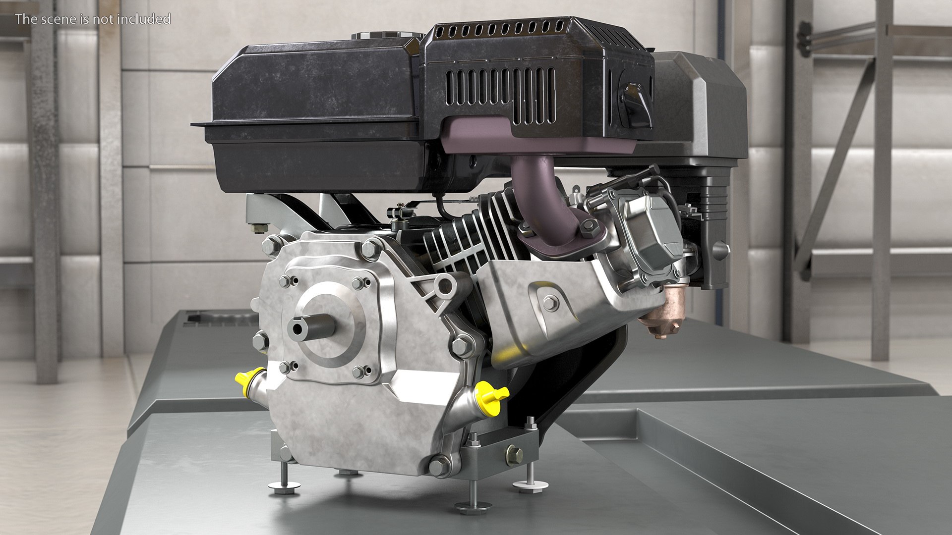 3D horizontal shaft gas engine model - TurboSquid 1651263