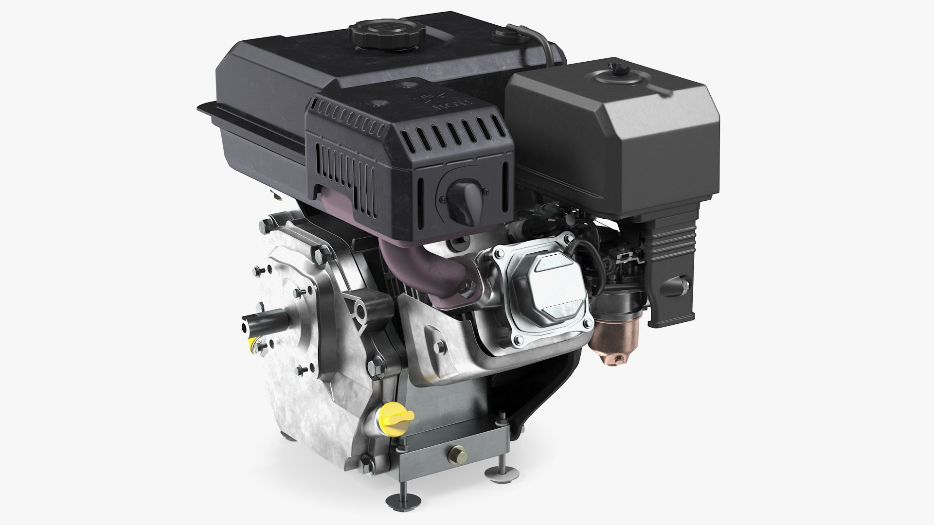 3D horizontal shaft gas engine model - TurboSquid 1651263