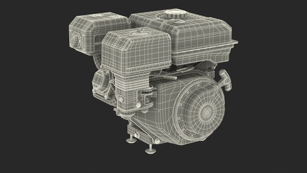 3D horizontal shaft gas engine model - TurboSquid 1651263