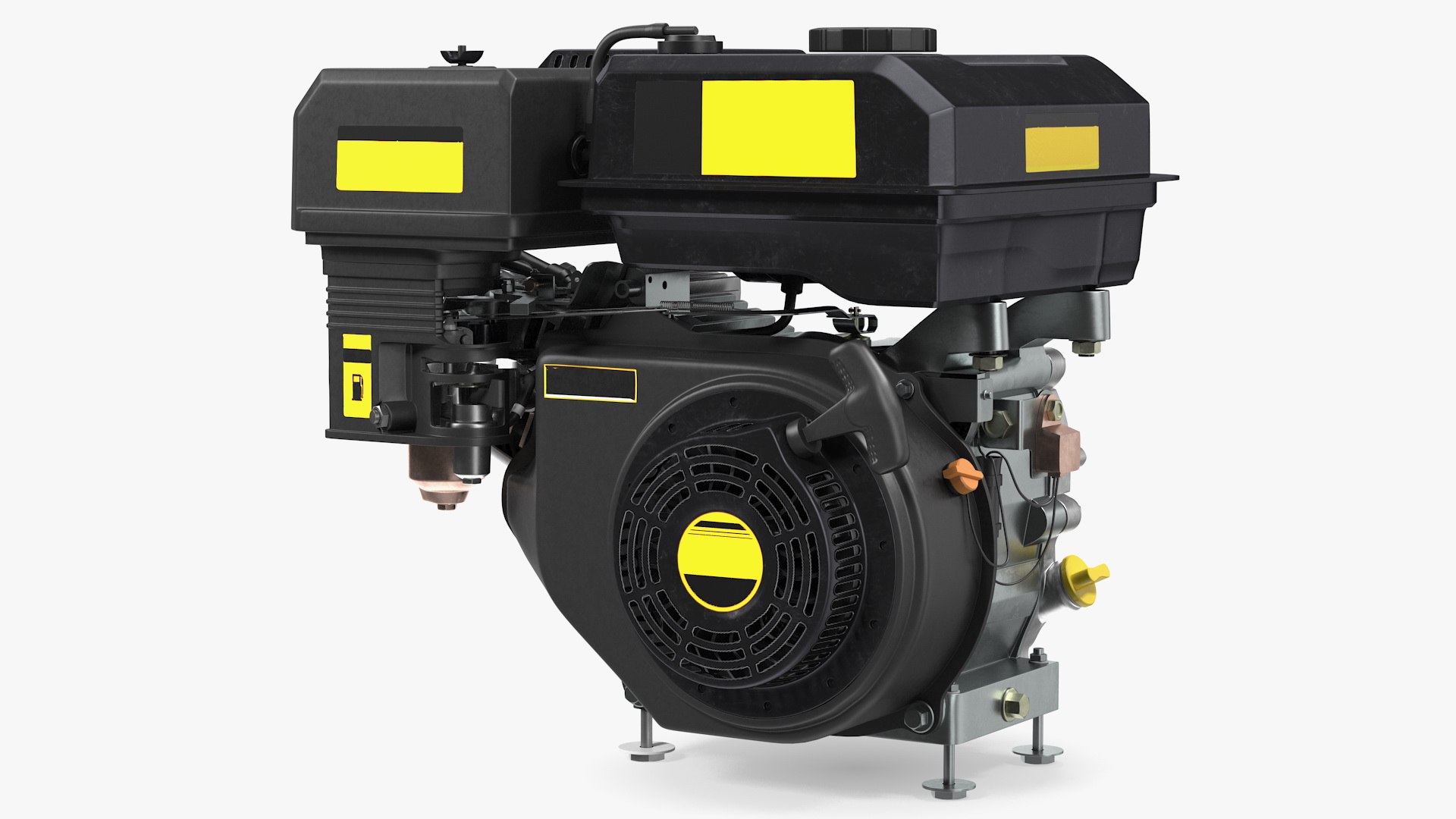 3D horizontal shaft gas engine model - TurboSquid 1651263